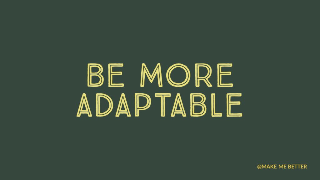 How to Be More Adaptable - Make Me Better