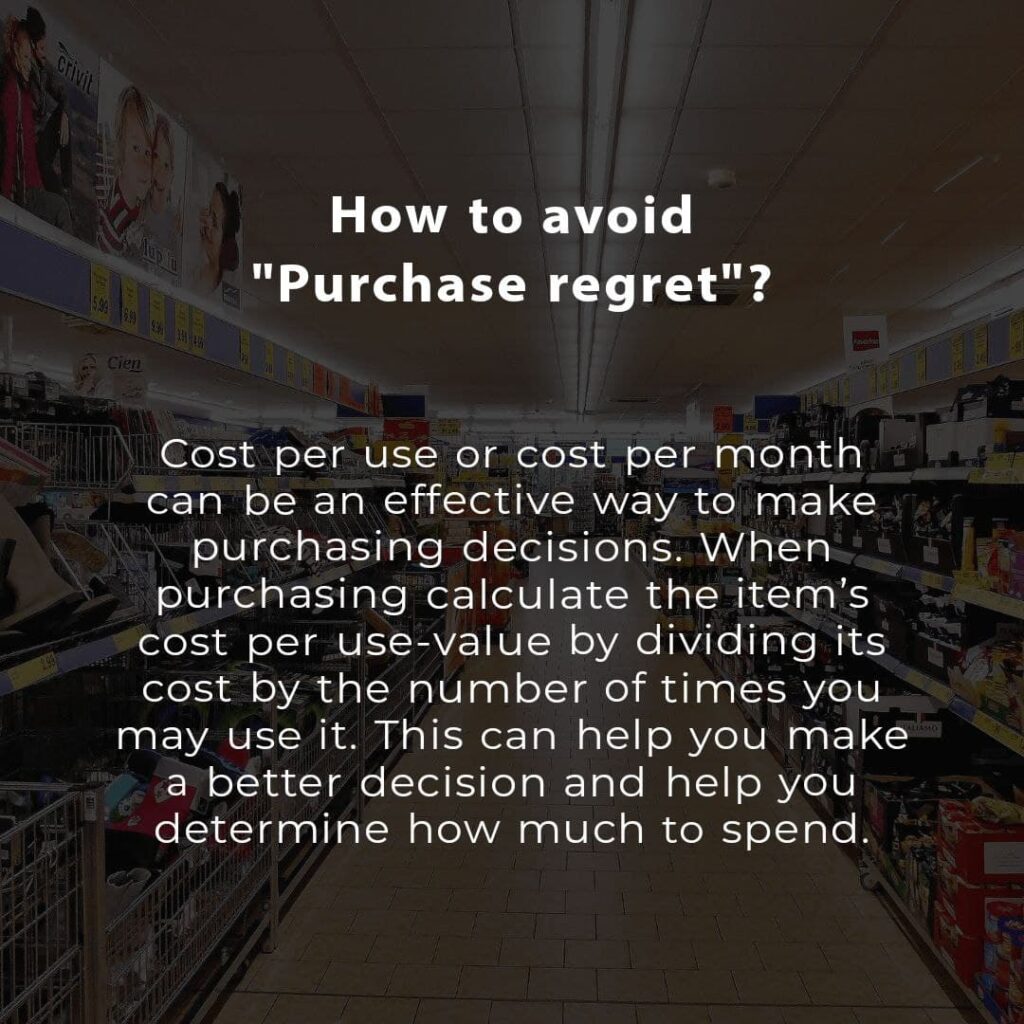 Cost per use or cost per month can be an effective way to make ...